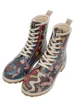 Dogo Femme Cuir Vegan Multicolore Bottes Longues - Never Stop Dreaming Motif