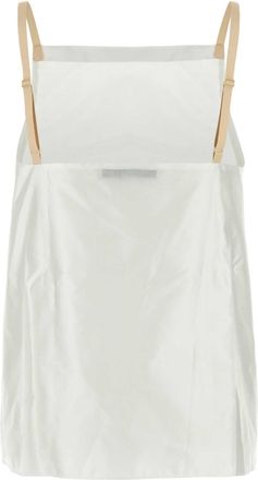 Carven Draped Silk-Blend Sweater - White