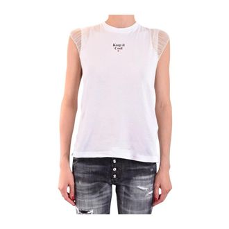 Dsquared2 Stylische T-Shirts - - Tops - Damen - Wei&szlig; - L