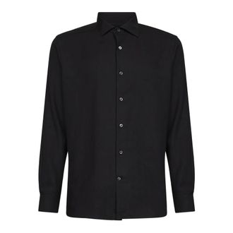 Ermenegildo Zegna Homme, Chemises, Noir, Taille: XL Zegna Chemises