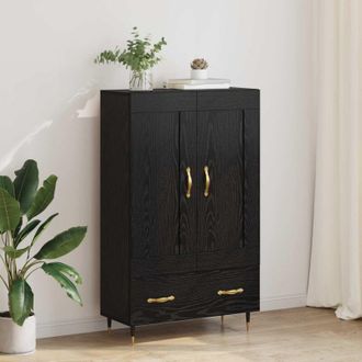vidaXL vidaXL Haut Armoire Ch&ecirc;ne noir 69,5 x 31 x 115 cm Bois ding&eacute;nierie