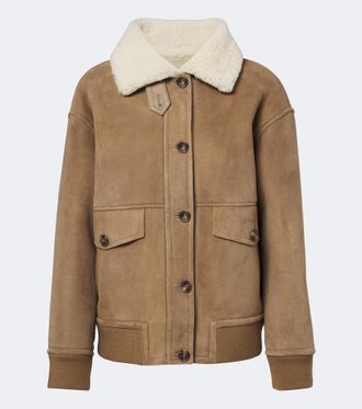 Yves Salomon Veste en daim et teddy