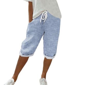 Generic Pantalon Femme 7/8, Pantalon Court Leger Ete Chic Pantalon Corsaire Loisir Plage Yoga Pantalon 3/4 Fluide 2024 Pants Capri L&eacute;ger Et Confortable &Agrave; S&eacute;ch