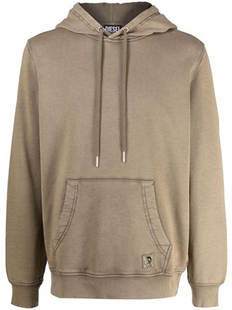 Diesel hoodie &agrave; patch logo - Vert