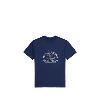 Polo Ralph Lauren T-shirt imprim&eacute; &agrave; col rond en coton