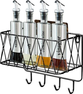 Generic Wandregale f&uuml;r Schlafzimmer, Wandregal f&uuml;r die K&uuml;che, Wand-Organizer mit Haken, rostfrei, Arbeitseffekt, Anti-Rost-Effekt, fein