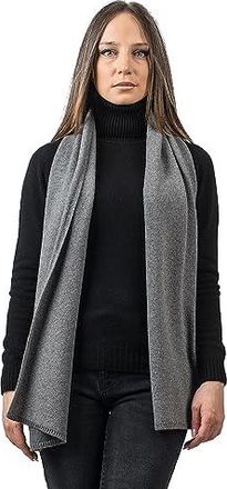 DALLE PIANE CASHMERE &Eacute;charpe 100% cachemire r&eacute;g&eacute;n&eacute;r&eacute; - Made in Italy - Femme/Homme, Couleur: Gris, Taille unique