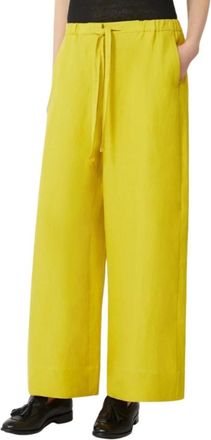 Max Mara Femme, Pantalons, Jaune, Taille: 40 FR Aurora Pantalons