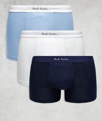 Paul Smith 3er-Pack Boxershorts in Blau, Marineblau und Wei&szlig;