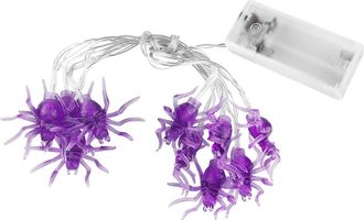 NUOBESTY 1Stück Halloween Deko Mit Leds Spinnen Design Lange Lichter Für Festliche Partydekoration Für Halloween Und Grusel Events