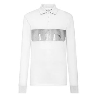 Philipp Plein Homme, Tops, Blanc, Taille: 4XL Polo LS