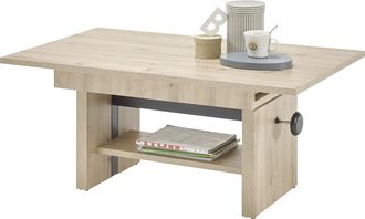 Möbelando Couchtisch Bruni I aus Melamin in Artisan Eiche. Abmessungen (B/H/T) 110x48x65 cm