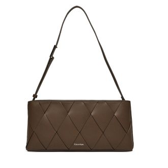 Calvin Klein Handtasche Calvin Klein Ck Woven Elongated Shoulder Bag K60K612992 Braun