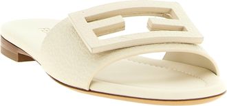 Fendi Tube Slides - White