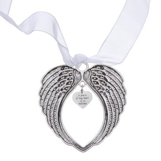 SOLUSTRE Weihnachts Engelsfl&uuml;gel Anh&auml;nger aus Leichtem Stoff mit Band Engelsfl&uuml;gel Dekoration f&uuml;r Basteln Baumschmuck und Partydeko