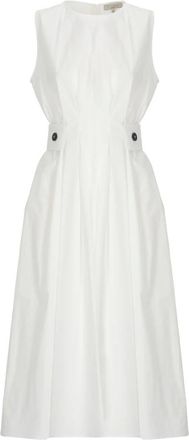 Antonelli Femme, Robes, Blanc, Taille: 38 FR Cotton Midi Dress