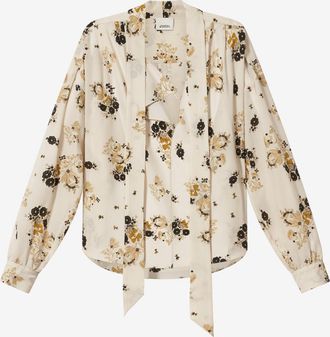 Isabel Marant Top Fedry En Soie - Femme - &Eacute;cru - Taille34 - Isabel Marant