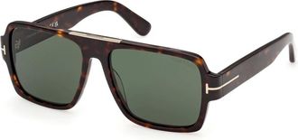 Tom Ford Lunettes de soleil Sean-02 - Homme - Accessoires - Brun - Taille: 57 MM
