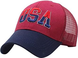 Generic Bonnet en polaire pour femmes hommes femmes neutre drapeau américain broderie grille casquette de baseball réglable visière fille casquette 53, NY3, t