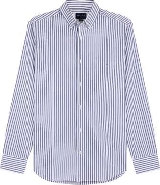 Eden Park Chemise droite &agrave; rayures en coton