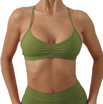 Generic Soutien-gorge 2026 pour femme avec bretelles amovibles - Haut de yoga serr&eacute; &agrave; s&eacute;chage rapide - Pour sports de plein air, course &agrave; pied, beaut&eacute; du dos 