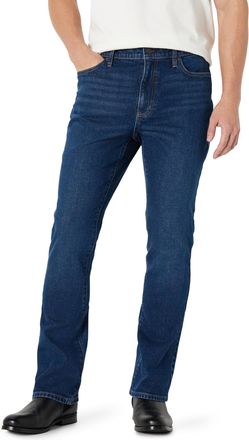 Amazon Essentials Herren Herren Low Stretch Slim Fit Bootcut Jeans, Dunkler Schatten, 32W