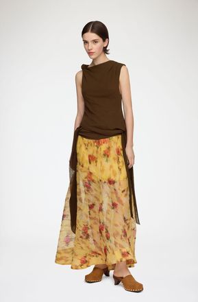 Ganni Haut en maille chin&eacute;e - Taille 44 Marron - Pour Femme