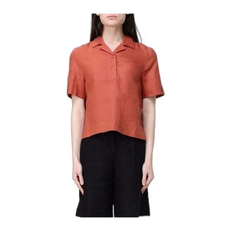 Colmar Chemise d&eacute;contract&eacute;e en lin - Femme - Sport - Rouge - Taille: 42 FR