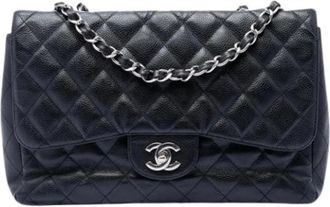 Chanel Pre-owned Classic Jumbo Single Flap - Femme - Pre-owned - Noir - Taille: ONE Size