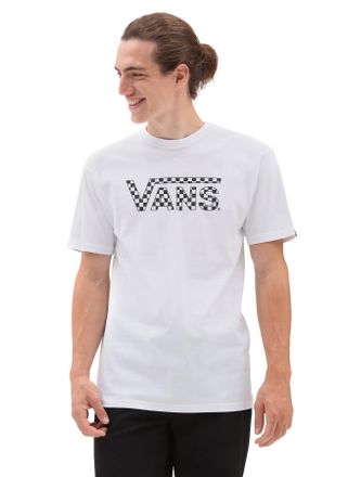 Vans Herren Checkered T-Shirt, Wei&szlig;-Schwarz, XXL