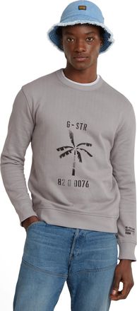 G-Star G-Star RAW Mens Sweats Musa Stencil r sw, Grau (Grey Alloy D24703-D557-G276), XXL