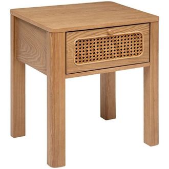 Atmosphera Atmosphera - Tables de chevet Tiria en placage fr&ecirc;ne 1 tiroir H52,5cm cr&eacute;ateur dint&eacute;rieur