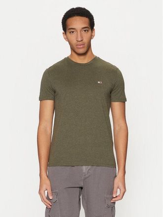 Tommy Jeans T-Shirt Jaspe DM0DM20363 Gr&uuml;n Slim Fit