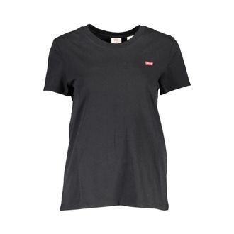 Levi's Femme, Tops, Noir, Taille: 36 FR T-shirt en coton