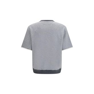 Brunello Cucinelli Mens Gray Cotton Sweatshirt Clothing