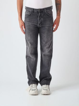Emporio Armani Jean J100 &agrave; jambe large en denim de coton stretch