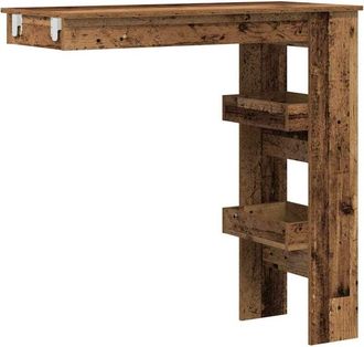 vidaXL Table bar mural vieux bois 102x45x103,5 cm bois dingénierie Vidaxl