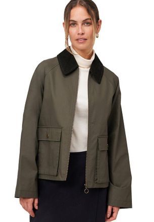 Zero Fieldjacket Damen beschichtet mit Cordkragen