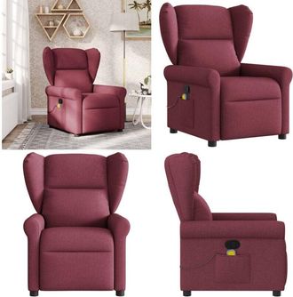 vidaXL vidaXL Massagesessel Weinrot Stoff