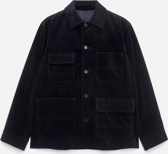 Arket Utility-Jacke Aus Cord -Blau