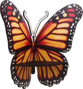 NUOBESTY Schmetterlingsf&ouml;rmiges Eck Wandregal Wandmontiertes Schwebendes Aufbewahrungsregal f&uuml;r Wohnzimmer K&uuml;che und Badezimmer Dekoratives Kristallvitrine