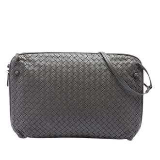 Bottega Veneta Pre-owned Gewebte Leder Umh&auml;ngetasche - - Pre-owned - Damen - Grau - ONE SIZE