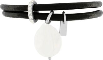 Dansk Copenhagen Perlen Lederarmband mit S&uuml;&szlig;wasserperlen - - Accessories - Damen - Schwarzk - ONE SIZE