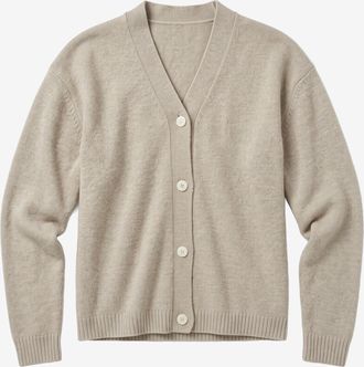 Knowledge Cotton Apparel Damen vegan Cardigan Souffl&eacute; Garn Hell Federgrau