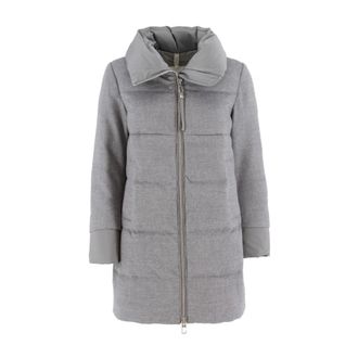 Duno Jacke mit Verstellbarem Stehkragen und Metallrei&szlig;verschluss - - Coats - Damen - Grau - M