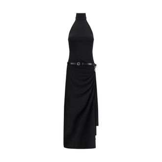 Coperni Femme, Robes, Noir, Taille: 32 FR Robe Longue Dos Nu Suspendue