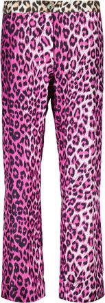 LA PRESTIC OUISTON Pantalon Lucky Soie Panth&egrave;re Rose, Exclusivit&eacute; Lulli