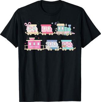 Trendy Apparel Cute Colorful Pink Toy Train T-Shirt