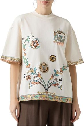 Just Cavalli Femme, Tops, Multicolore, Taille: 42 FR T-shirt &agrave; imprim&eacute; exotique