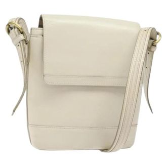 Burberry Pre-owned Leder Umh&auml;ngetasche - - Pre-owned - Damen - Wei&szlig; - ONE SIZE